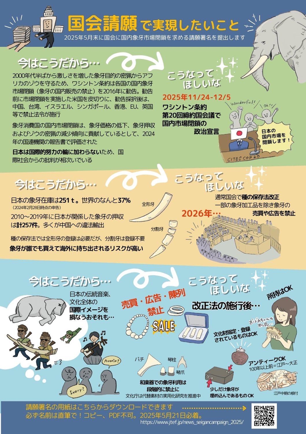 国内象牙市場閉鎖に関する請願署名キャンペーン | 野生生物保全論研究会（JWCS）